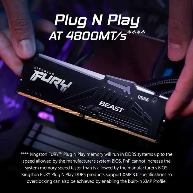 Kingston FURY Beast RGB DDR5 32GB Kit (2x16GB), 6000 MT/s, CL30, EXPO ...